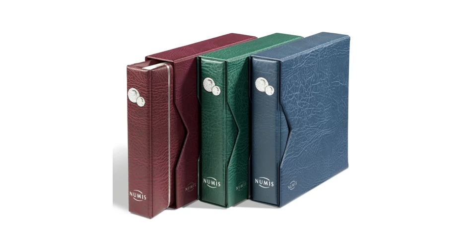 Leuchtturm NUMIS érmealbum 5 db berakó lappal, zöld